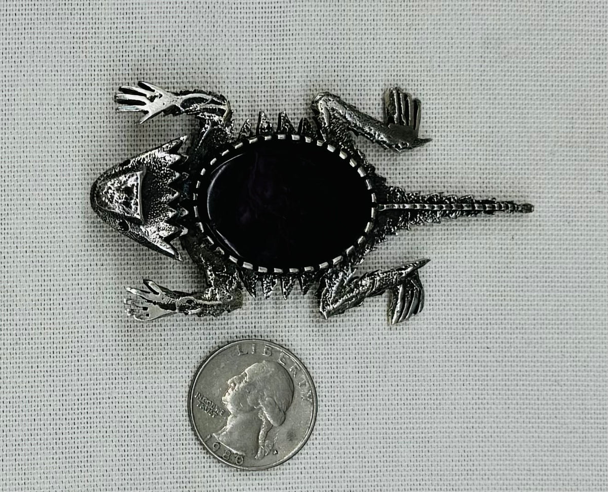 Sugilite and Silver Horned Toad Pin – Richardson Trading Post