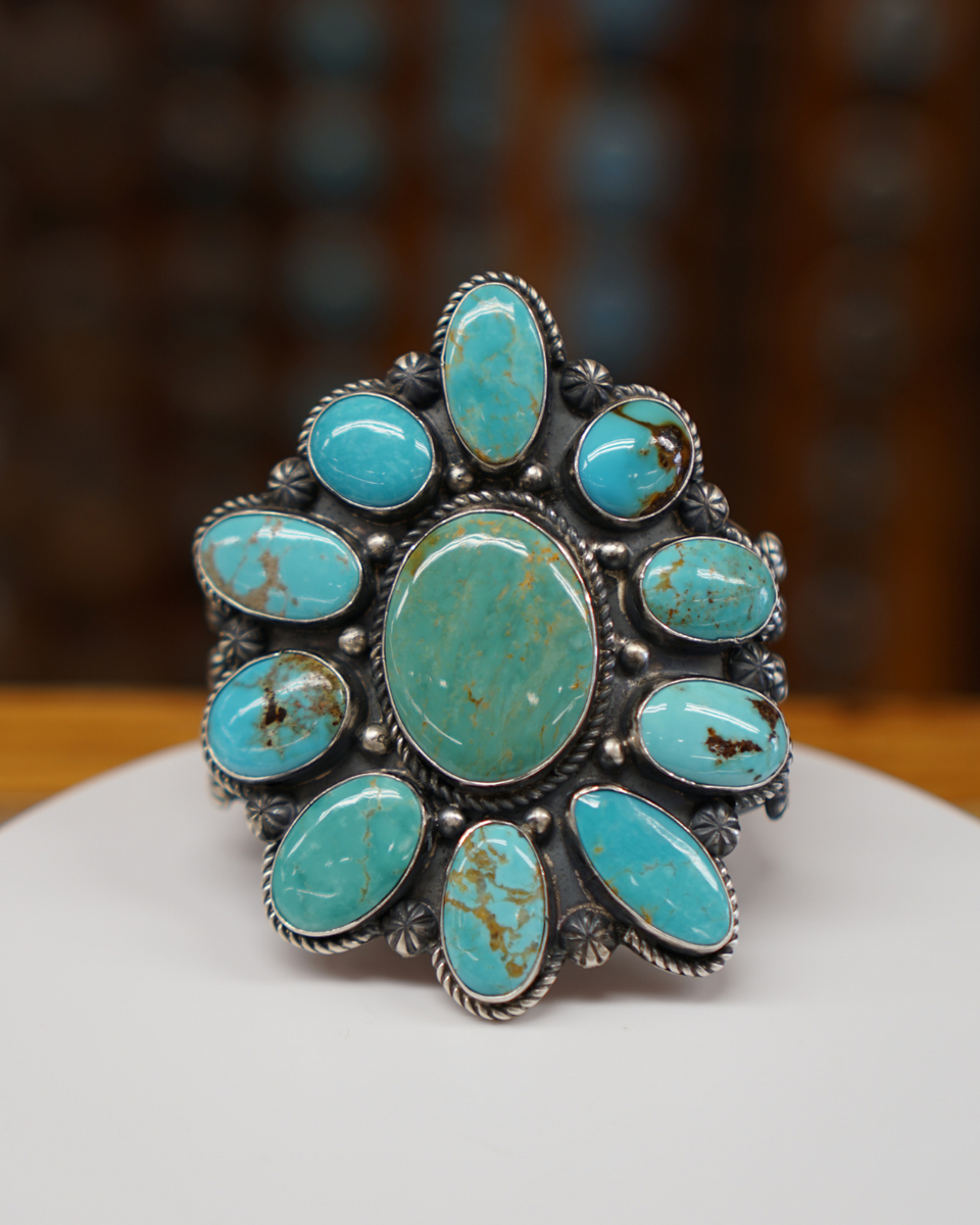 Large Turquoise Cluster Bracelet – Richardson Trading Post